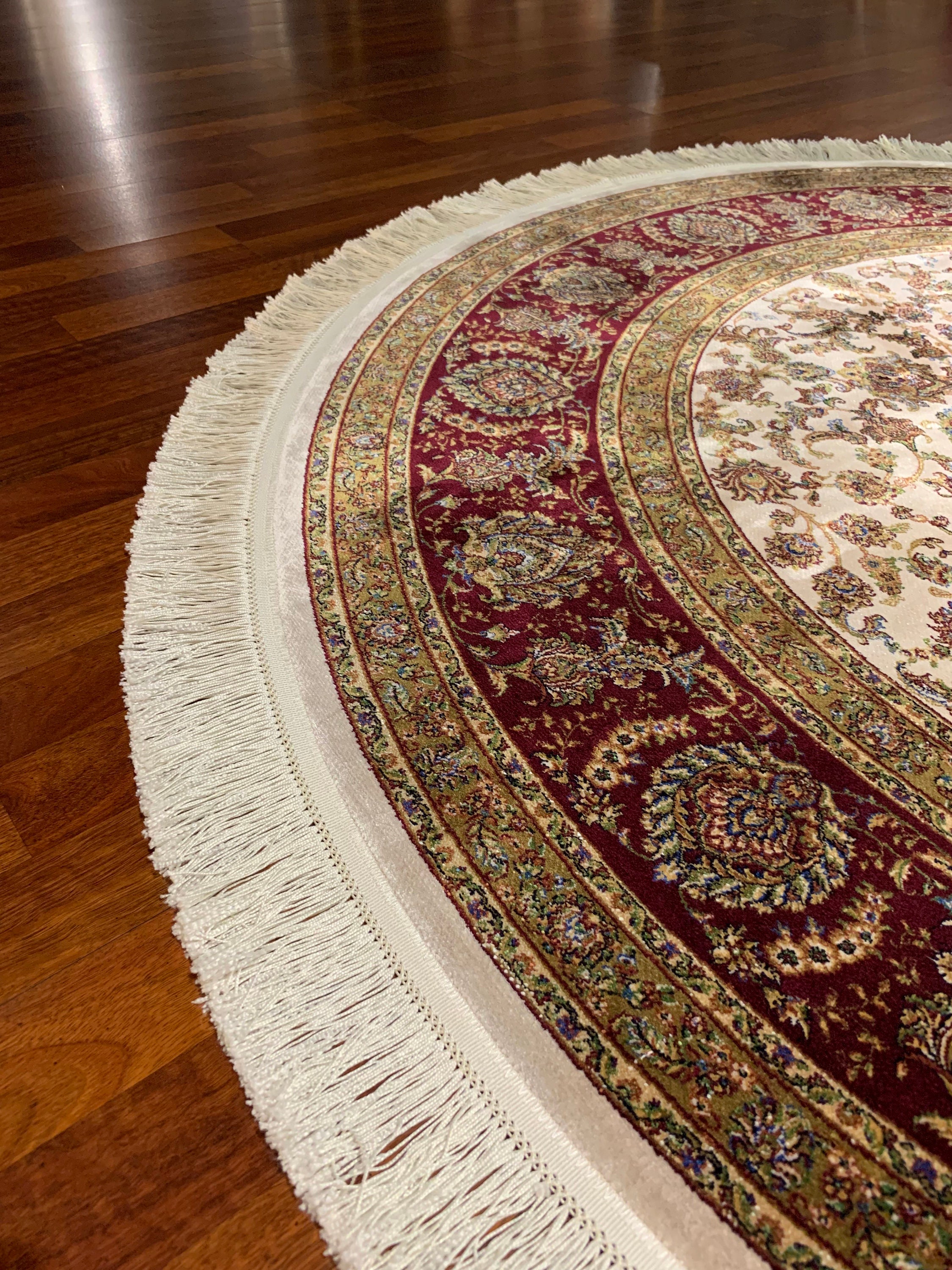 100% Natural Bamboo Silk Circle Carpet, Circle Rug 5x5, Round Rug ...