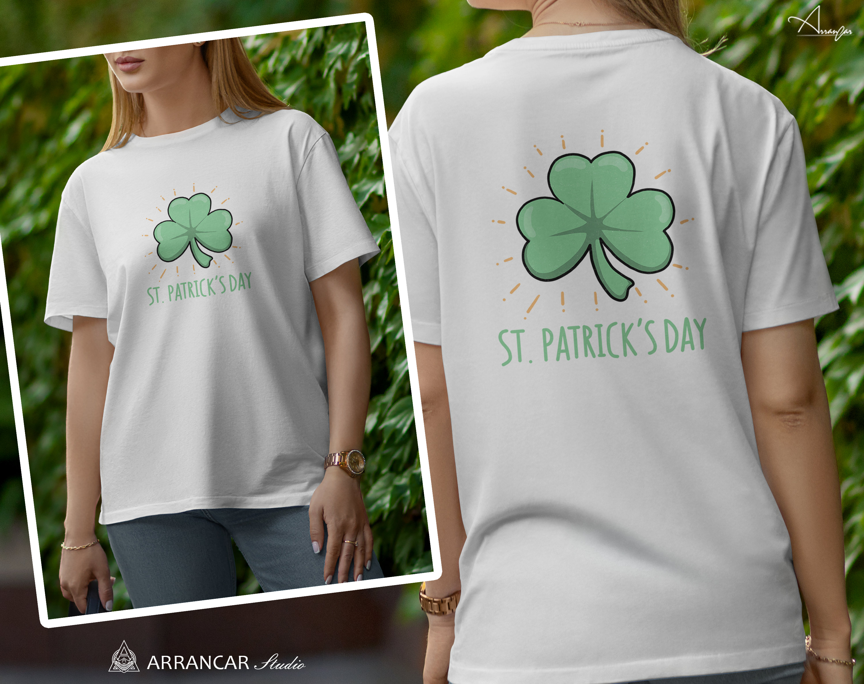 Happy St Patrick's Day Doodles PNG, Saint Patrick Sublimation Design ...