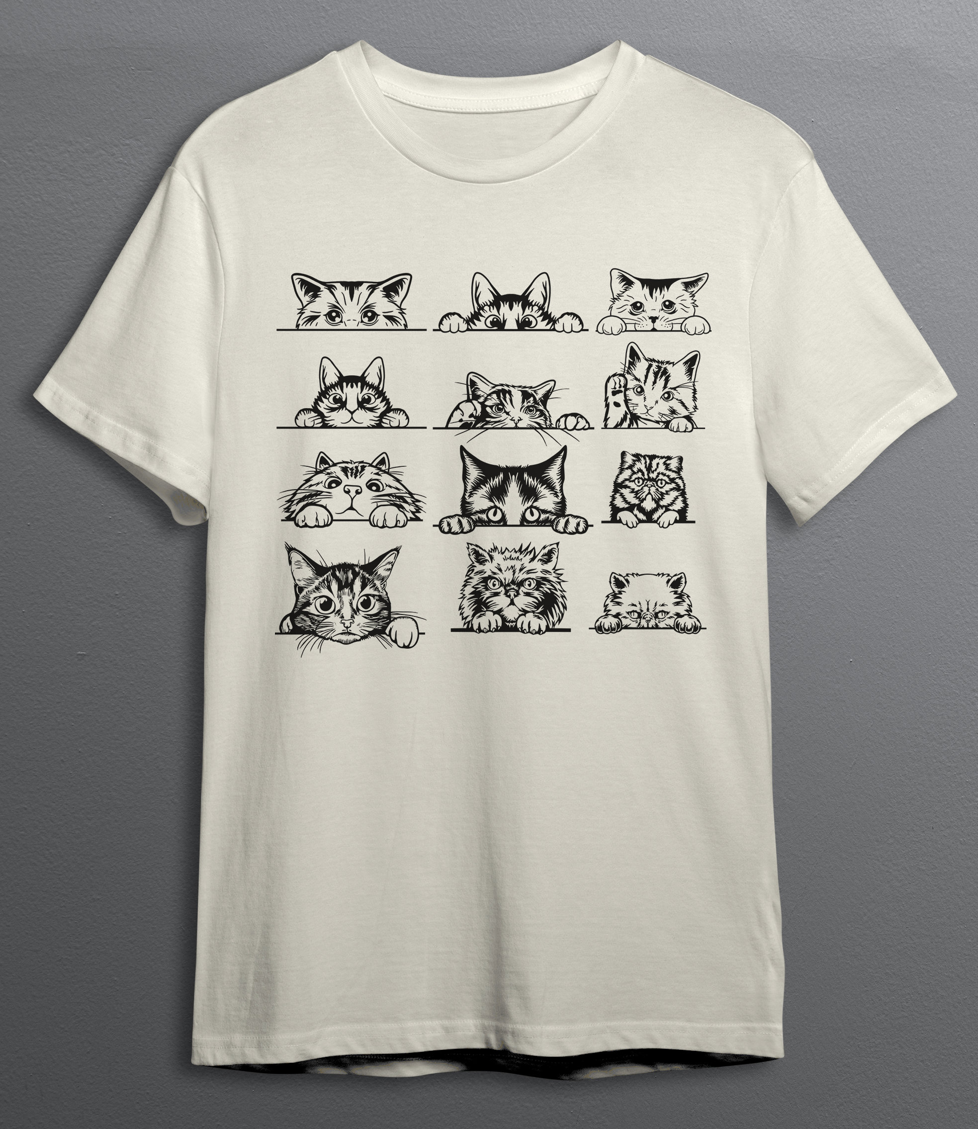 Peeking Cats SVG PNG Bundle Clipart, 50 Peeking Cats for Cricut ...