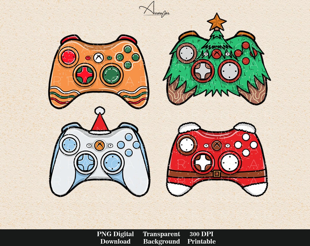 Christmas Gaming Controller Png Christmas Controller - Etsy