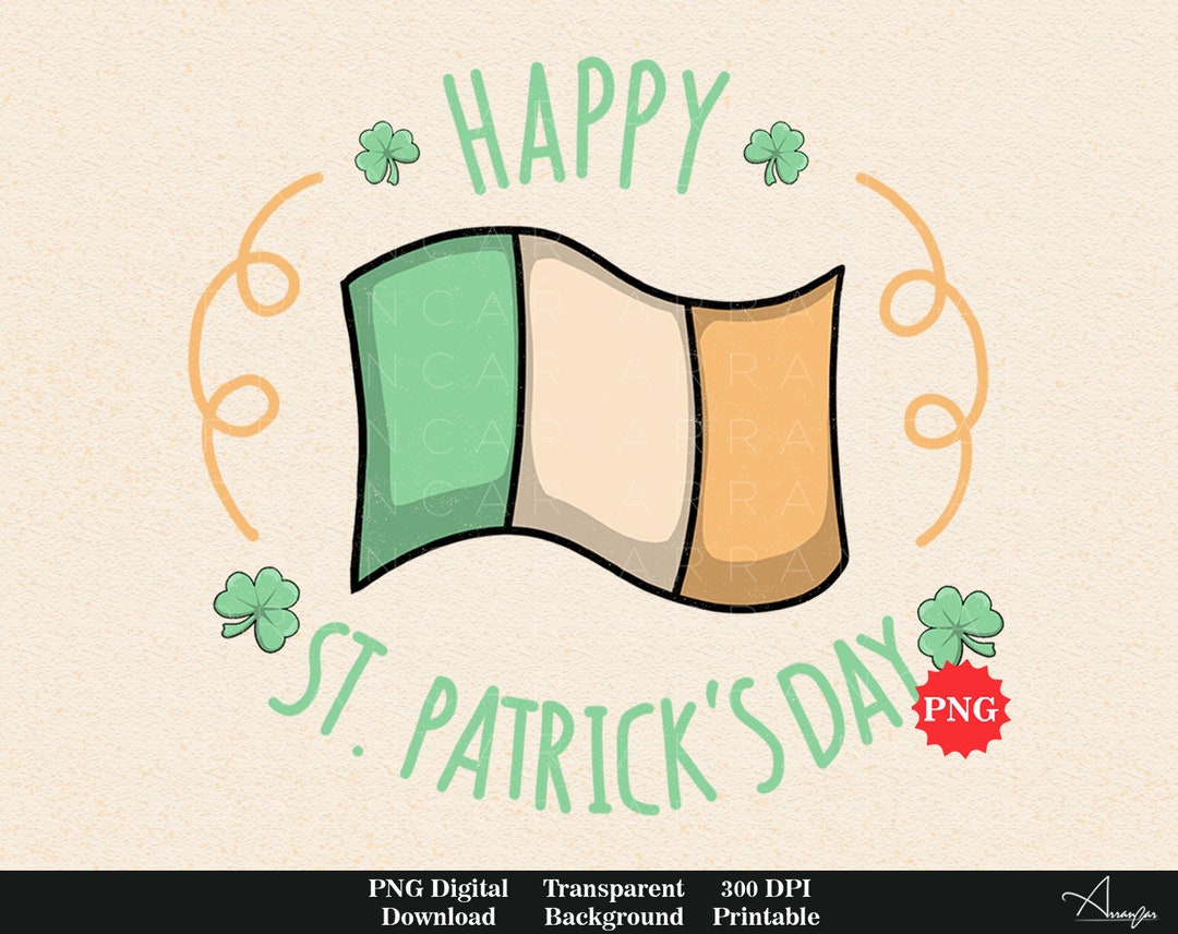 Happy St Patrick's Day Doodles PNG, Saint Patrick Sublimation Design ...