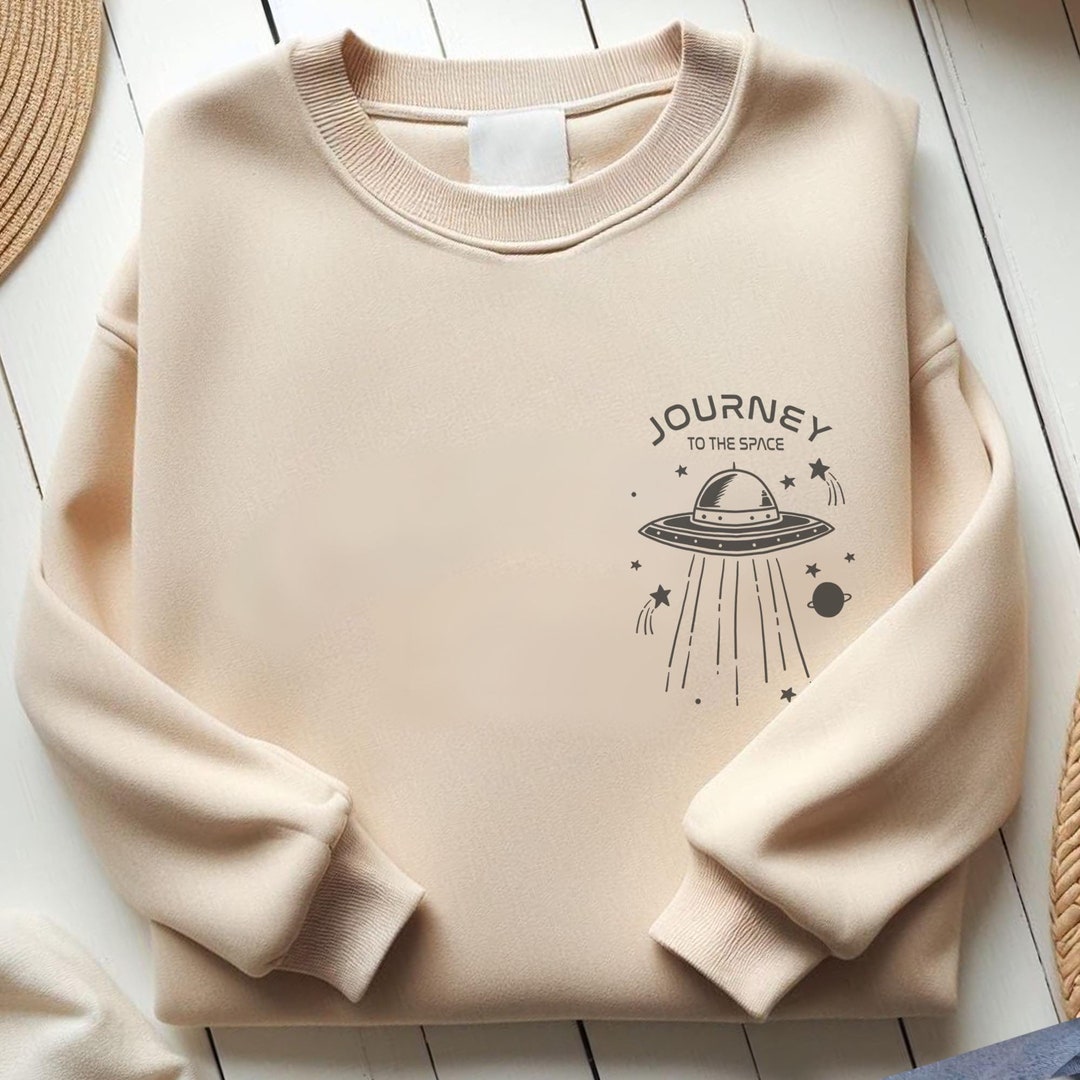 Retro Alien UFO Sweatshirt, Funny UFO Sweatshirt, Paranormal Oversized ...