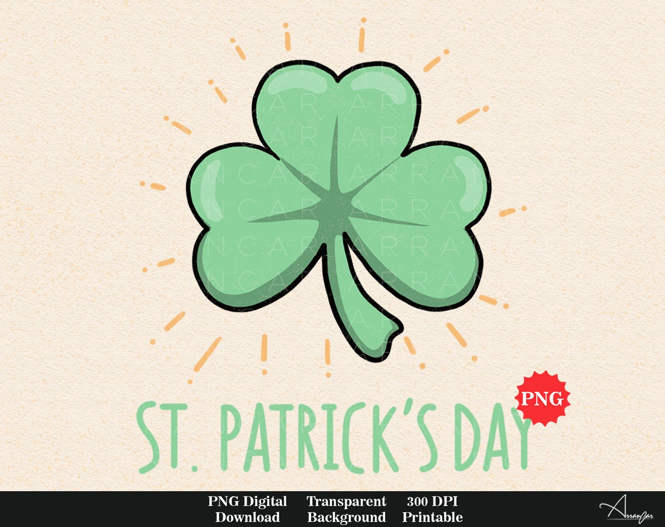 Happy St Patrick's Day Doodles PNG, Saint Patrick Sublimation Design ...