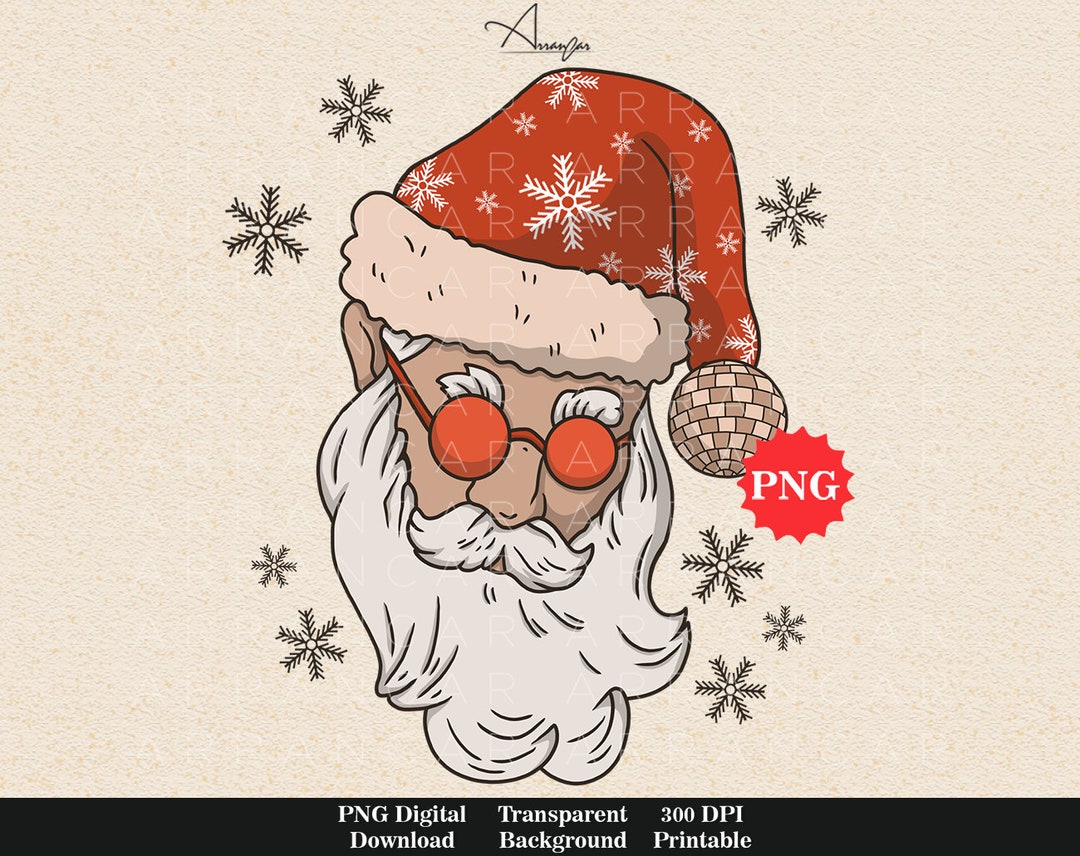 Disco Santa Claus Png-merry Christmas Sublimation Digital - Etsy
