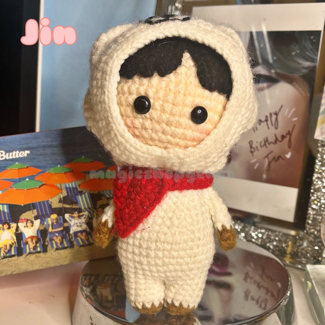 INSTOCK: Jin BT21 RJ Crochet Doll - Etsy