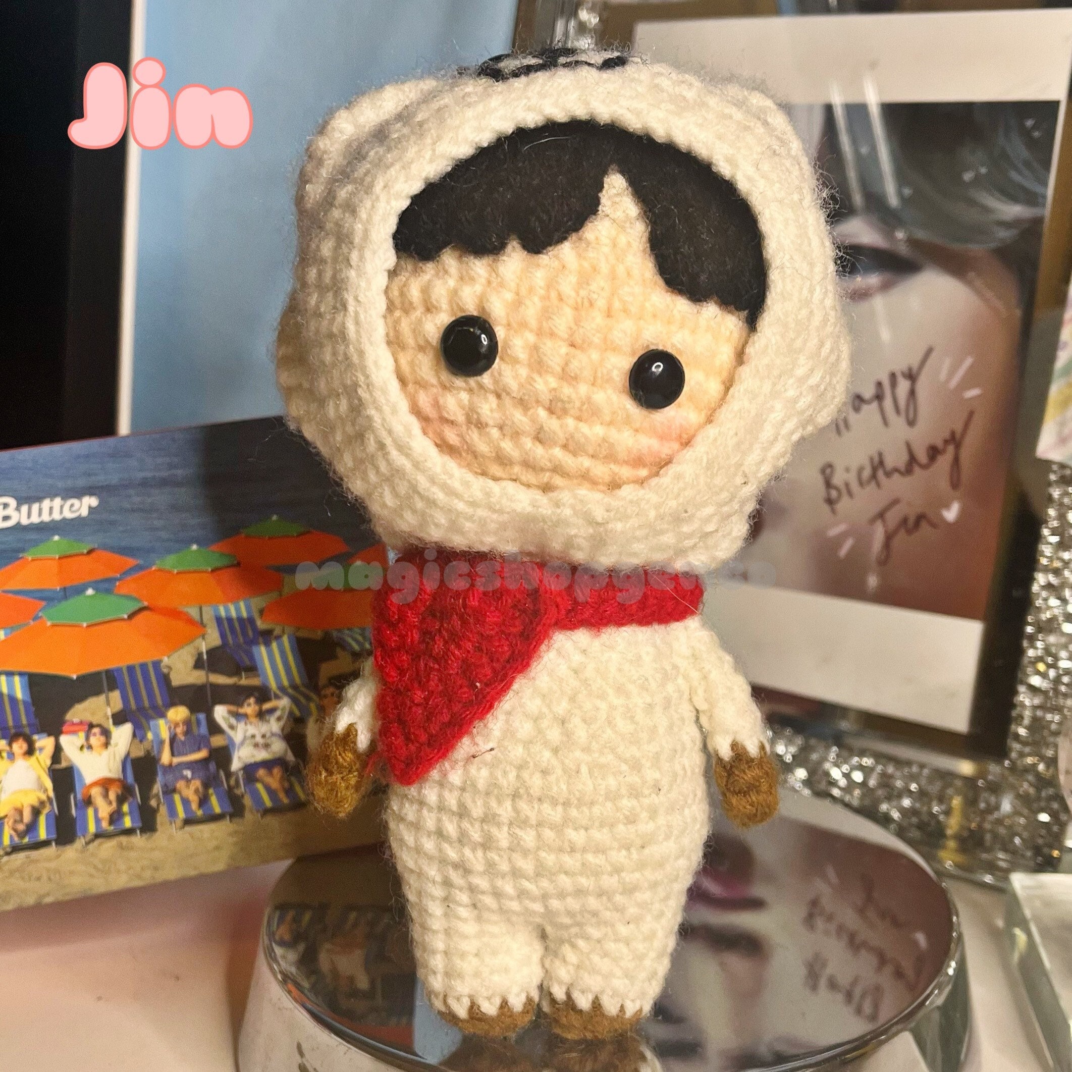 PRE-ORDER: Jin BT21 RJ Crochet Doll - Etsy