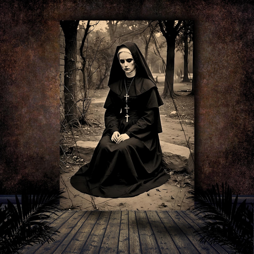 Lone Nun Churchyard Solemn Gothic Dark Effect Dark Digital Download ...