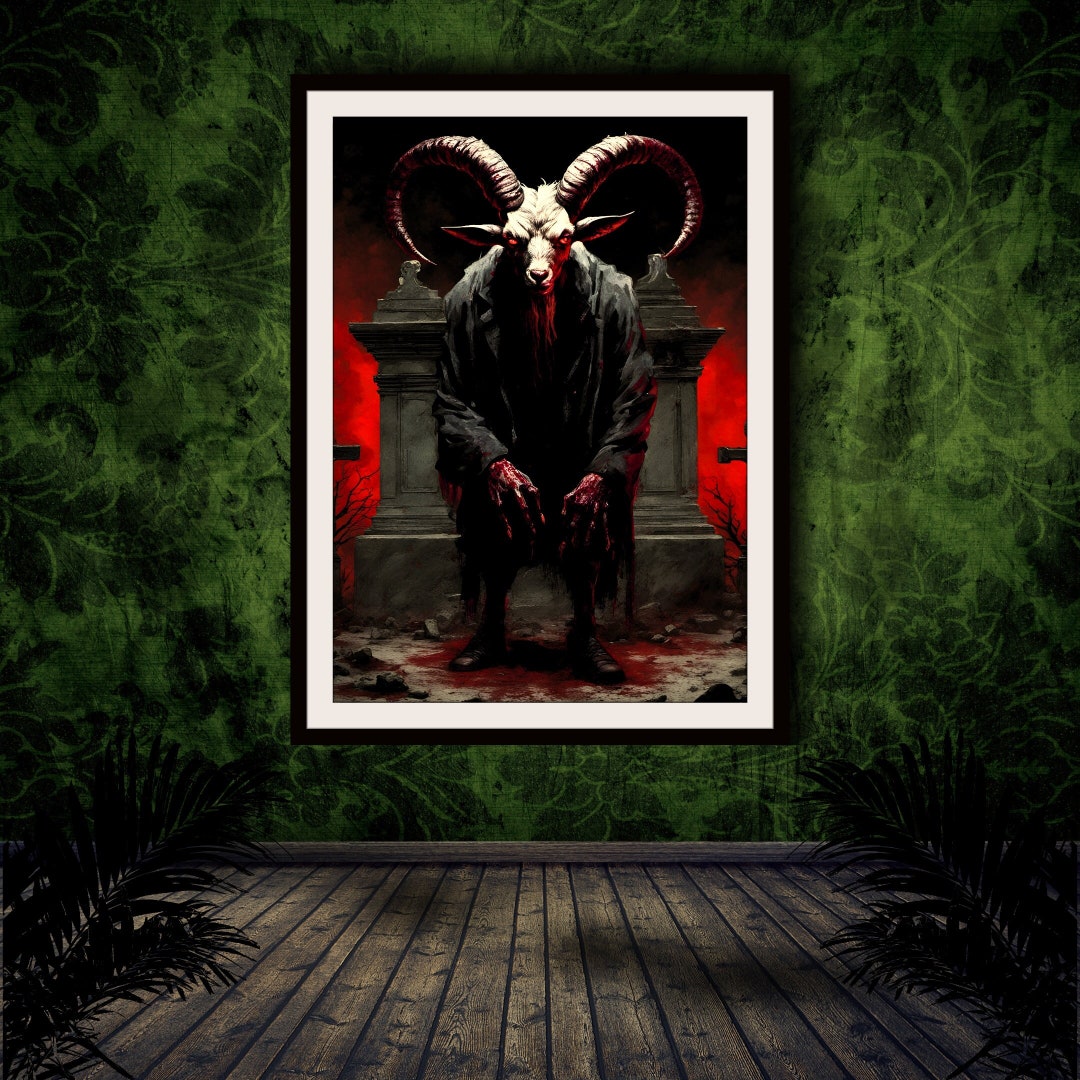 AI Generated Image Dark Aesthetic Demonic Goat Man Demon Dark Arts ...