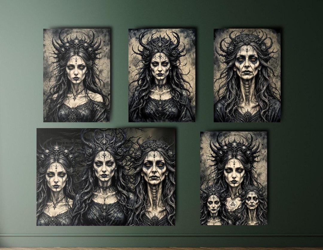 Hecate Maiden, Mother, Crone Goddess of Magic and Witchcraft Set of 5 ...