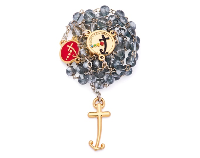 The Ankh 5 Decade Catholic Rosary Made of Lava Stone Directly From Mt ...