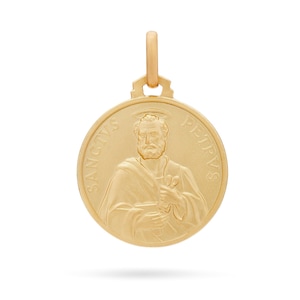 St. Peter Gold-plated Silver Medal - Patron of Blacksmiths, Fishermen ...