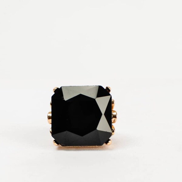 Square Crystal Ring - Etsy