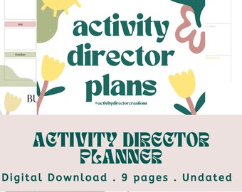 Senior Living Activity Director Planner: Organize, Enhance and Enhance ...