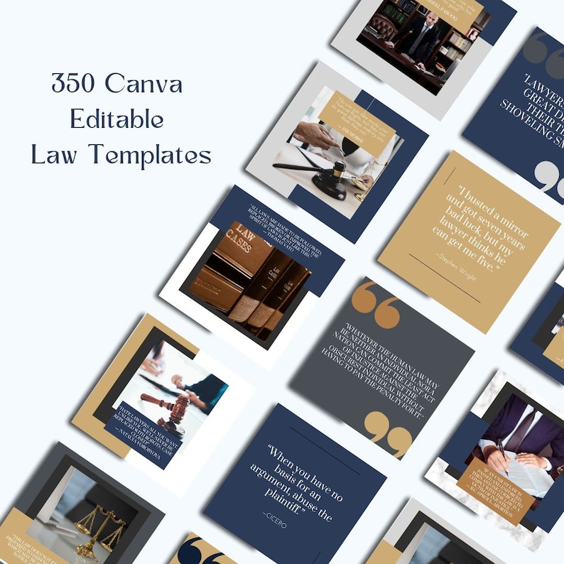 Legal Canva Template Bundle - 350 Digital Marketing Templates for ...