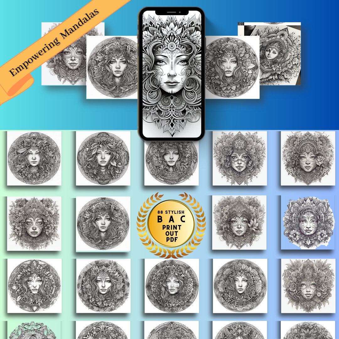 Beautiful Women Mandalas | Tranquility and Creativity With Our Digital ...