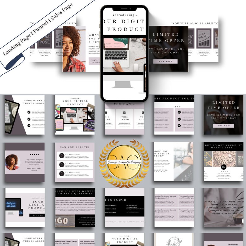 Editable Digital Products Funnels Outline | Canva Template for Success ...