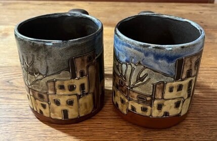 Mara Stoneware Pueblo Mugs (2) - Gently Used - Etsy