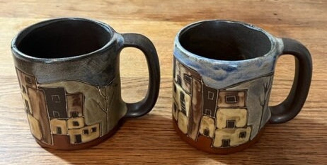 Mara Stoneware Pueblo Mugs (2) - Gently Used - Etsy