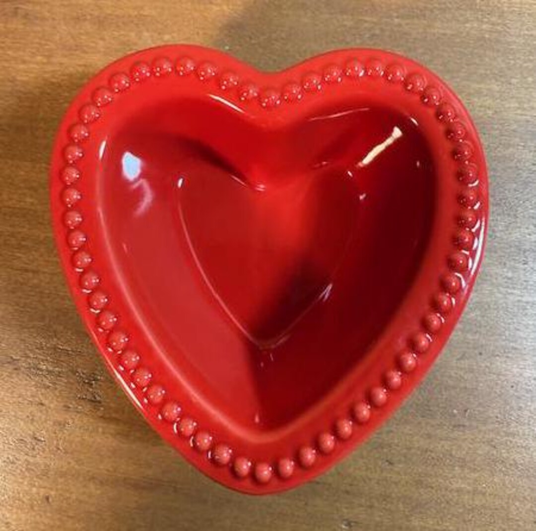 Chantal 1-1/4 Cup Stoneware Red Heart Dish 93-HBB11 - Etsy