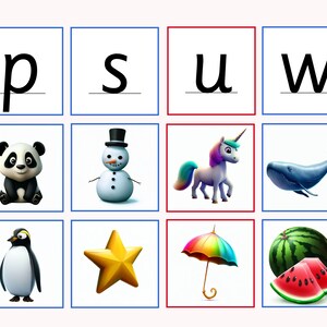 Beginning Letter Sounds Picture Sorting Card Set, Red Vowels, Blue ...