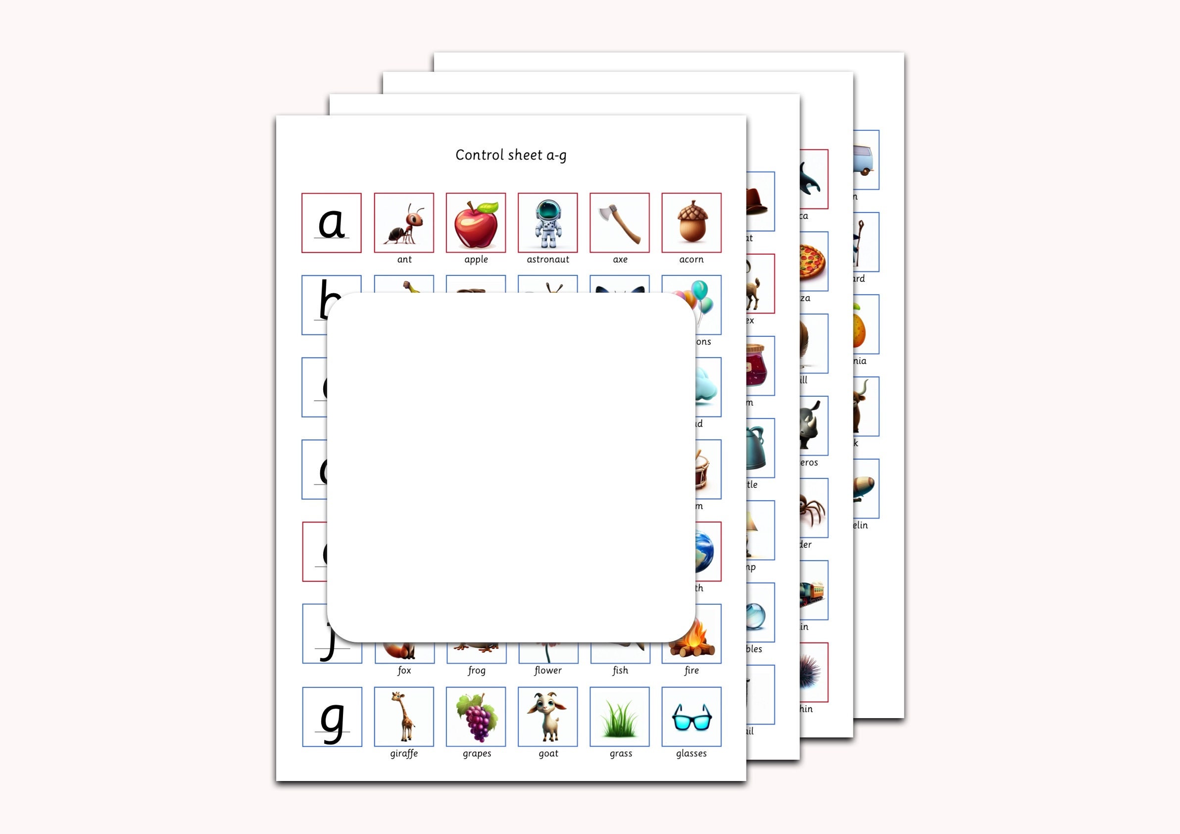 Beginning Letter Sounds Picture Sorting Card Set, Red Vowels, Blue ...