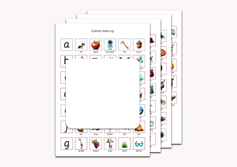 Beginning Letter Sounds Picture Sorting Card Set, Blue Vowels, Red ...