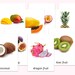 Tropical Fruits Montessori 3-part Cards, 12 Real Picture Cards, Three ...