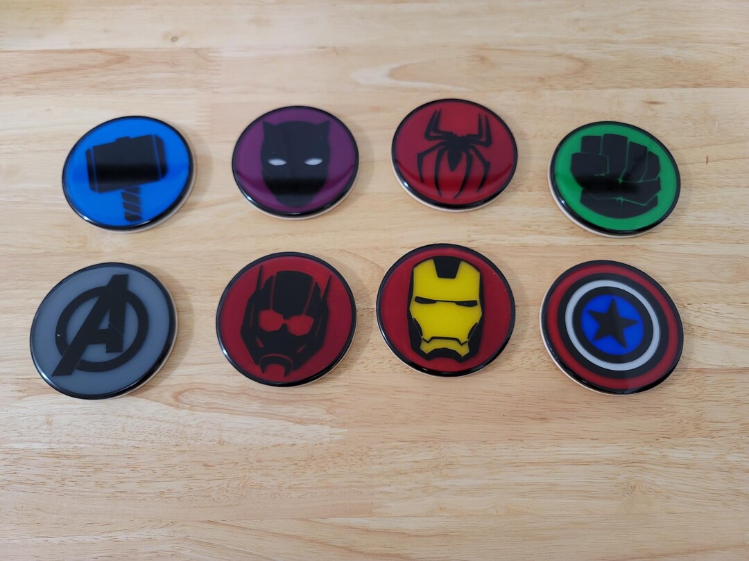 Marvel Inspired Coasters! 3D Printed With Epoxy - Etsy