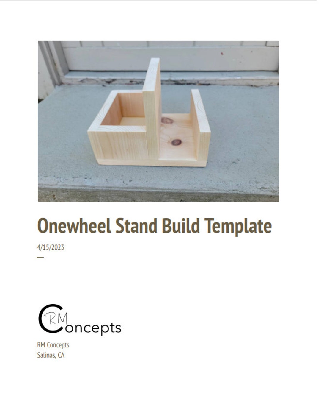 Onewheel Wooden Stand Build Template - Etsy