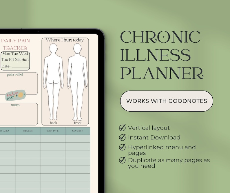 Chronic Illness Planner and Tracker: Manage Symptoms, Medication ...