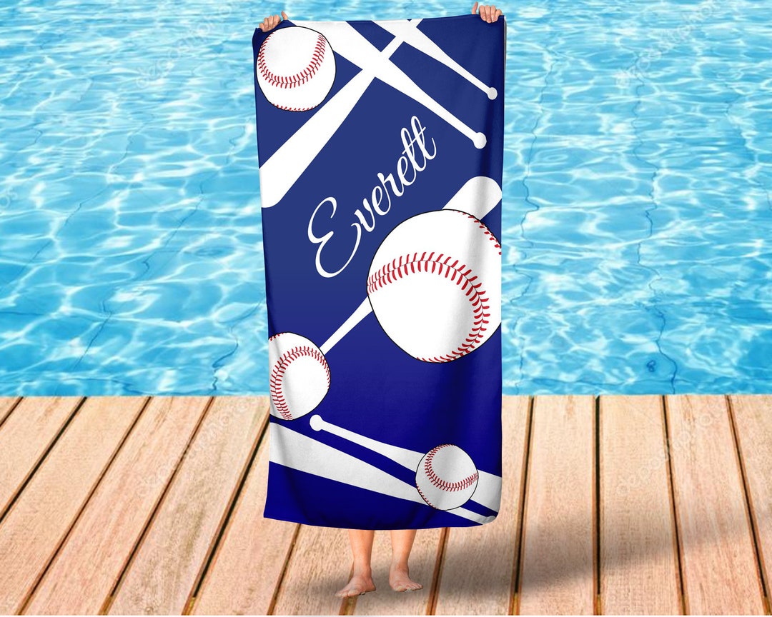 Baseball Player Beach Towel, Baseball Lover Gifts, Gift for Baseball ...