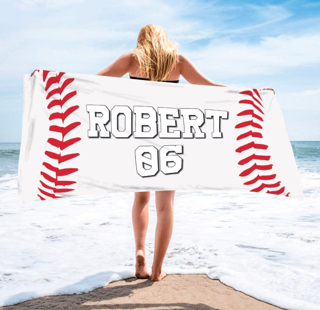Custom Baseball Team Name Towel ,custom Name Beach Towel ,personalized ...