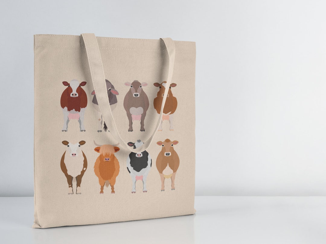 Cow Tote Bag,farm Mom Tote Bag,ranch Cowgirl Tote,moo Bag,bovine Tote ...