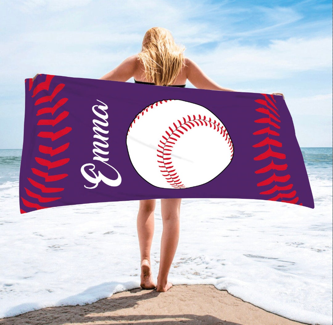 Baseball Player Beach Towel, Baseball Lover Gifts, Gift for Baseball ...