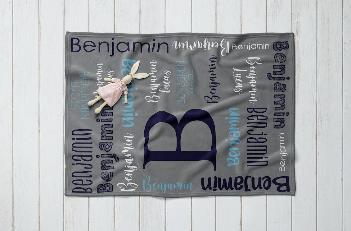 Personalized Name Blanket Baby Blanket Name Initial - Etsy