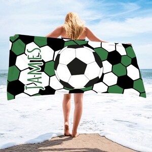 Soccer Team Gift Towel ,soccer Mom Beach Towel, Custom Sports Beach ...