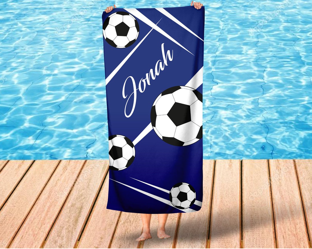 Soccer Mom Towel - Personalized Football Field Towel for Kids ...
