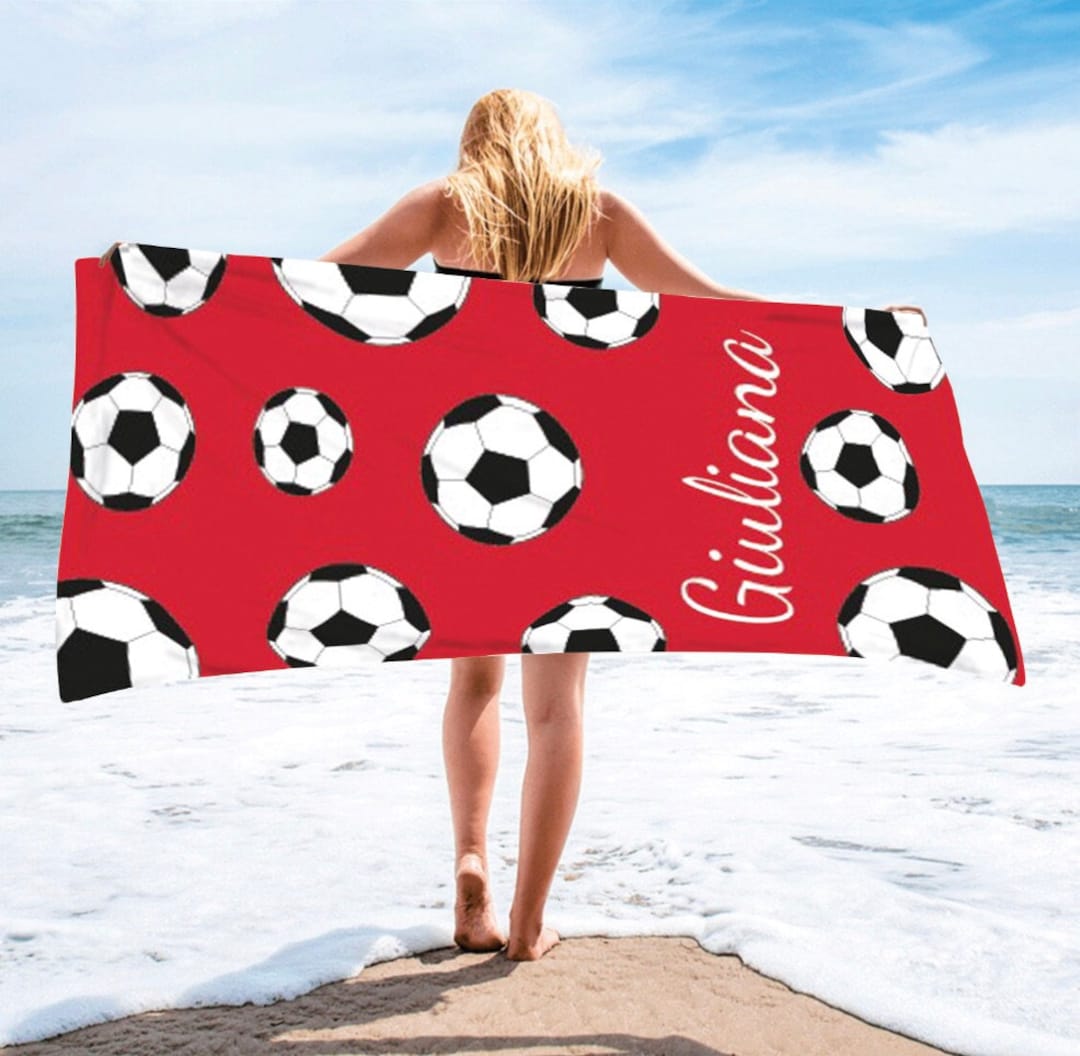 Soccer Player Name Beach Towel,soccer Team Gift Towel ,soccer Mom Beach ...