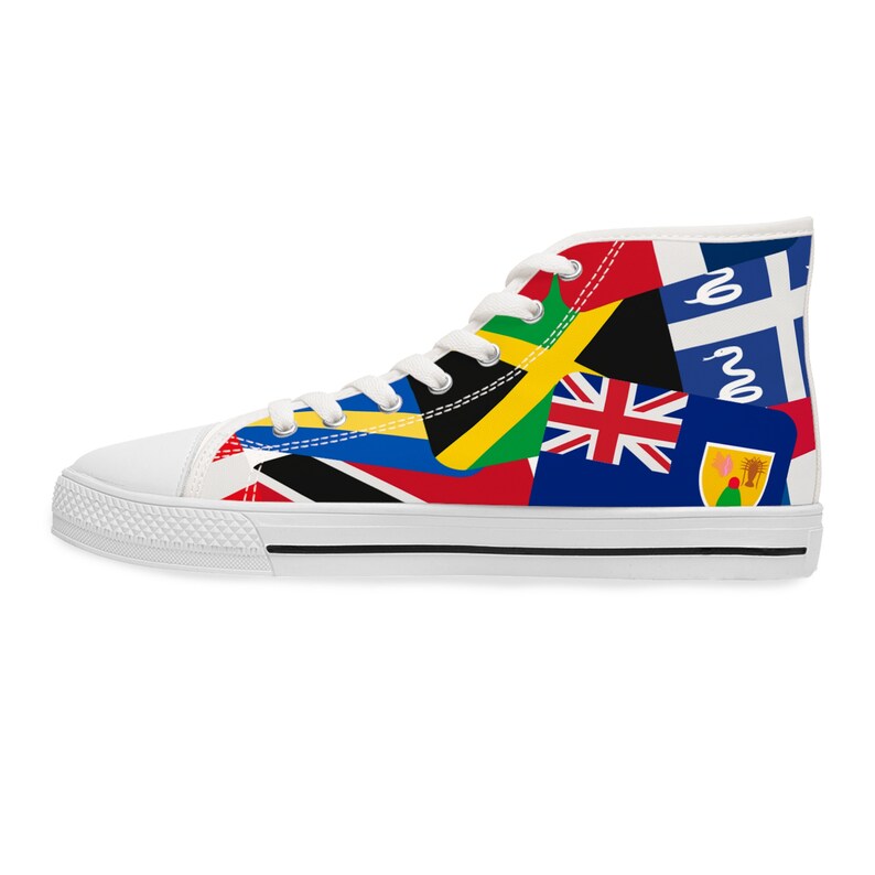 Women's Caribbean Flags High Top Sneakers - Etsy