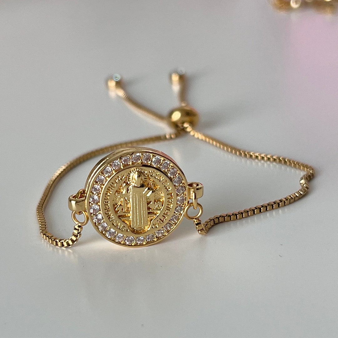 Saint Benedict Bracelet, Protection St Benedict Medal, San Benito Charm ...