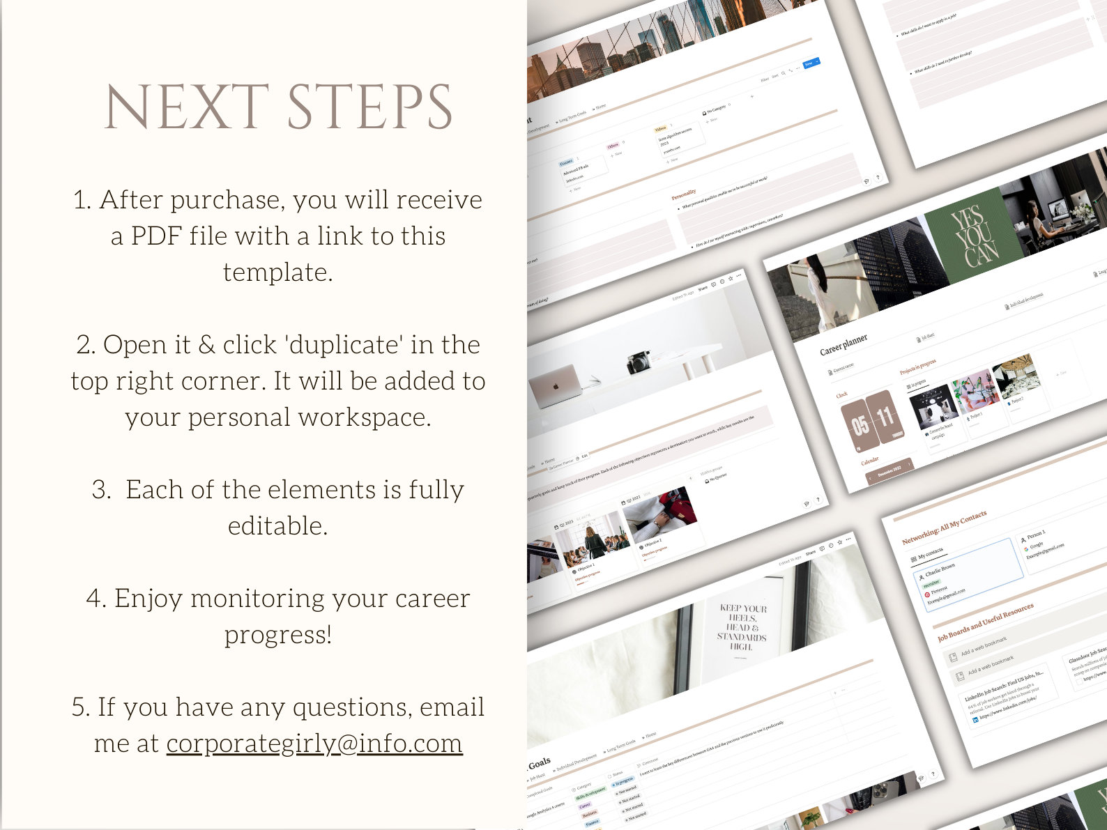 Notion Career for 2024 Planner Aesthetic, Job Hunt Booster - Etsy