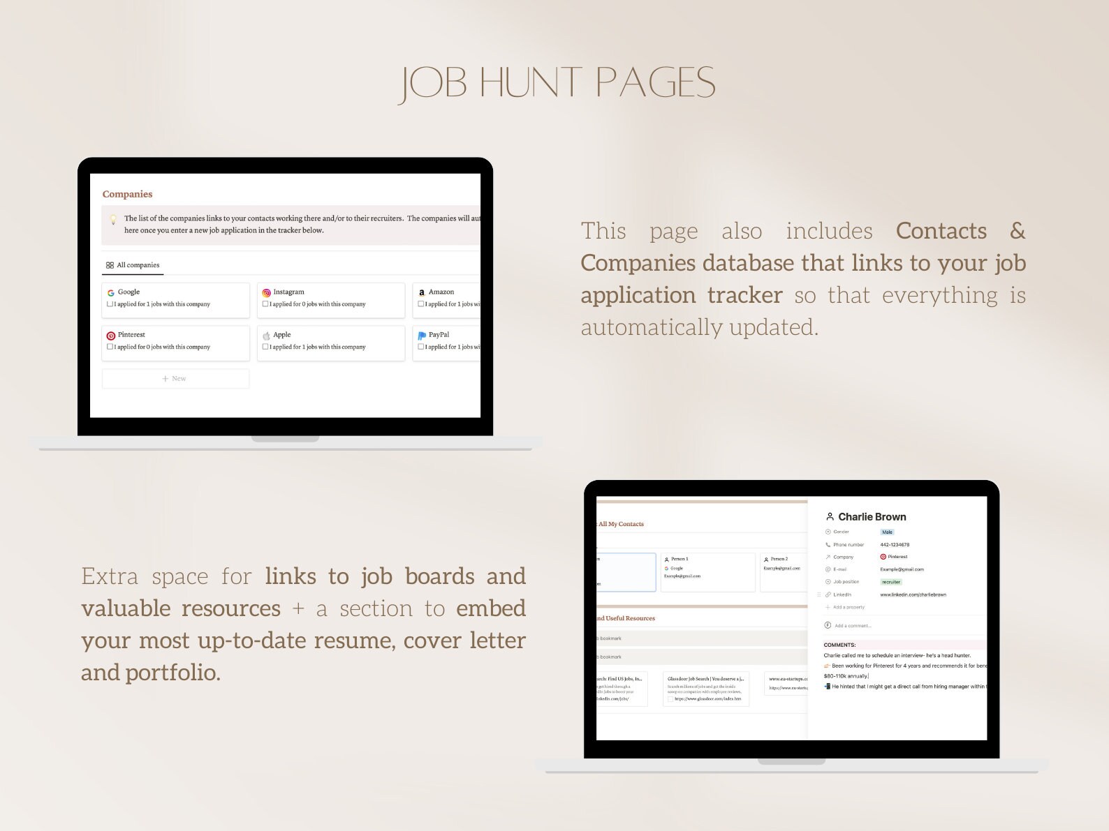 Notion Career for 2024 Planner Aesthetic, Job Hunt Booster - Etsy