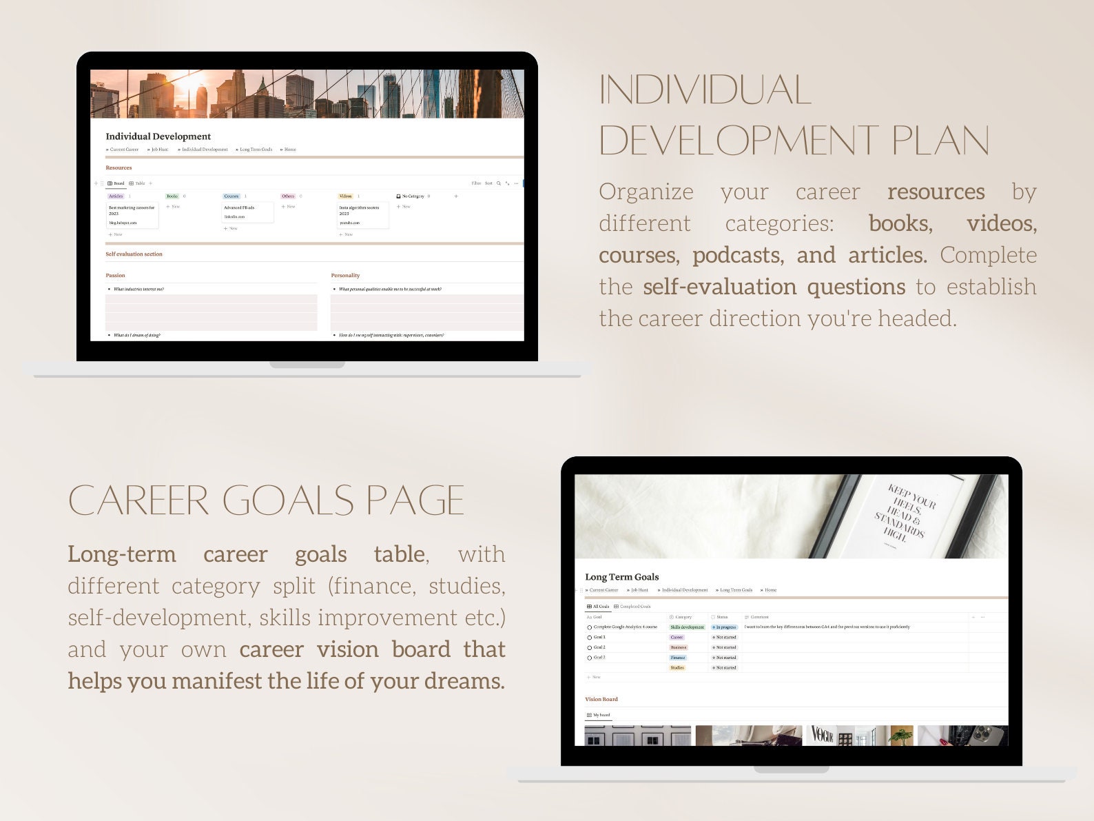 Notion Career for 2024 Planner Aesthetic, Job Hunt Booster - Etsy