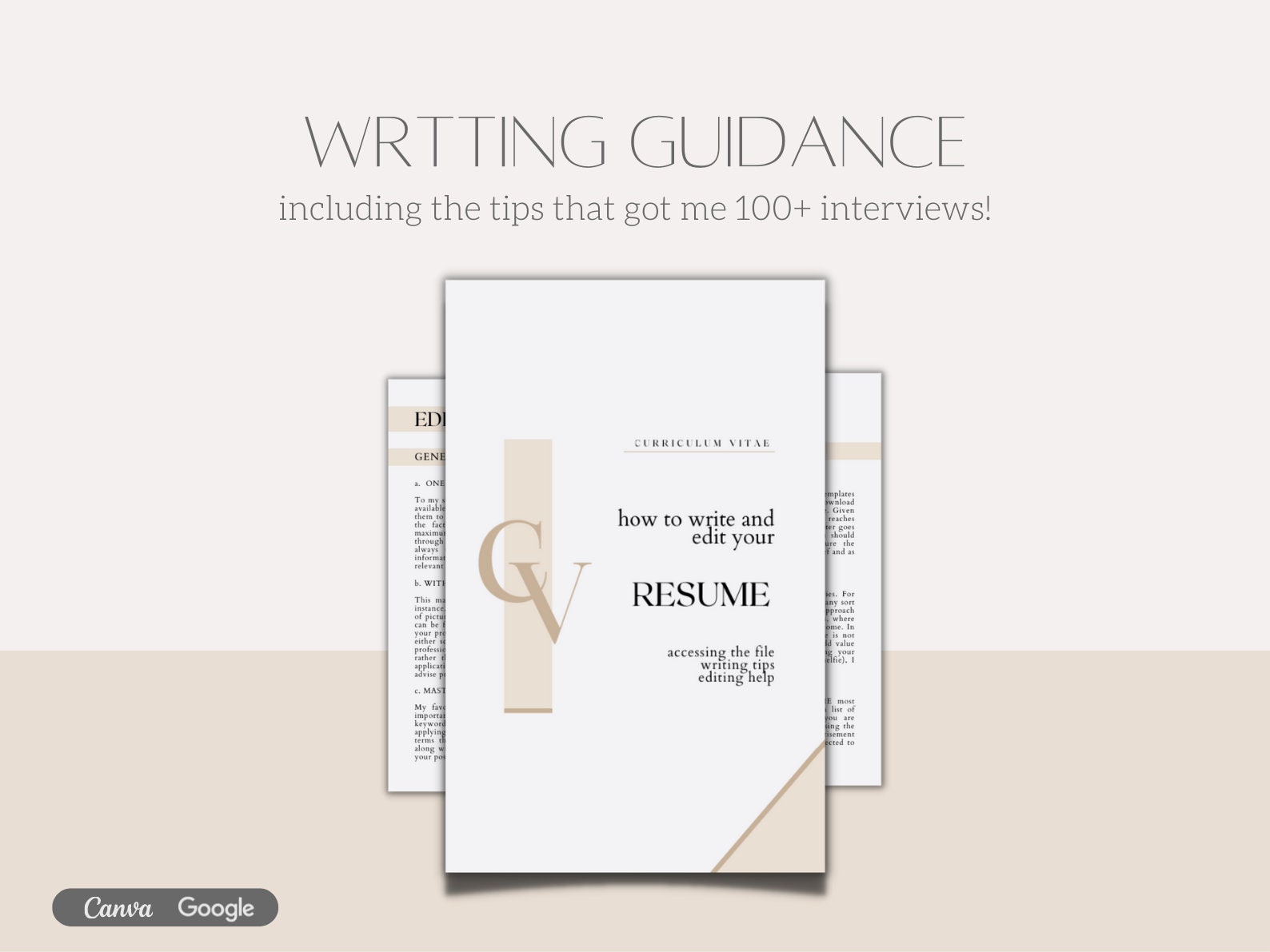 Minimalistic Resume Template, Structured Text Example, Professional ...