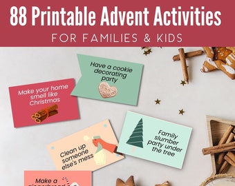 Printable Advent Calendar Numbers DIY Christmas Countdown - Etsy