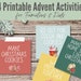 Printable Kids Advent Activity for Families, DIY Kids Advent Calendar ...
