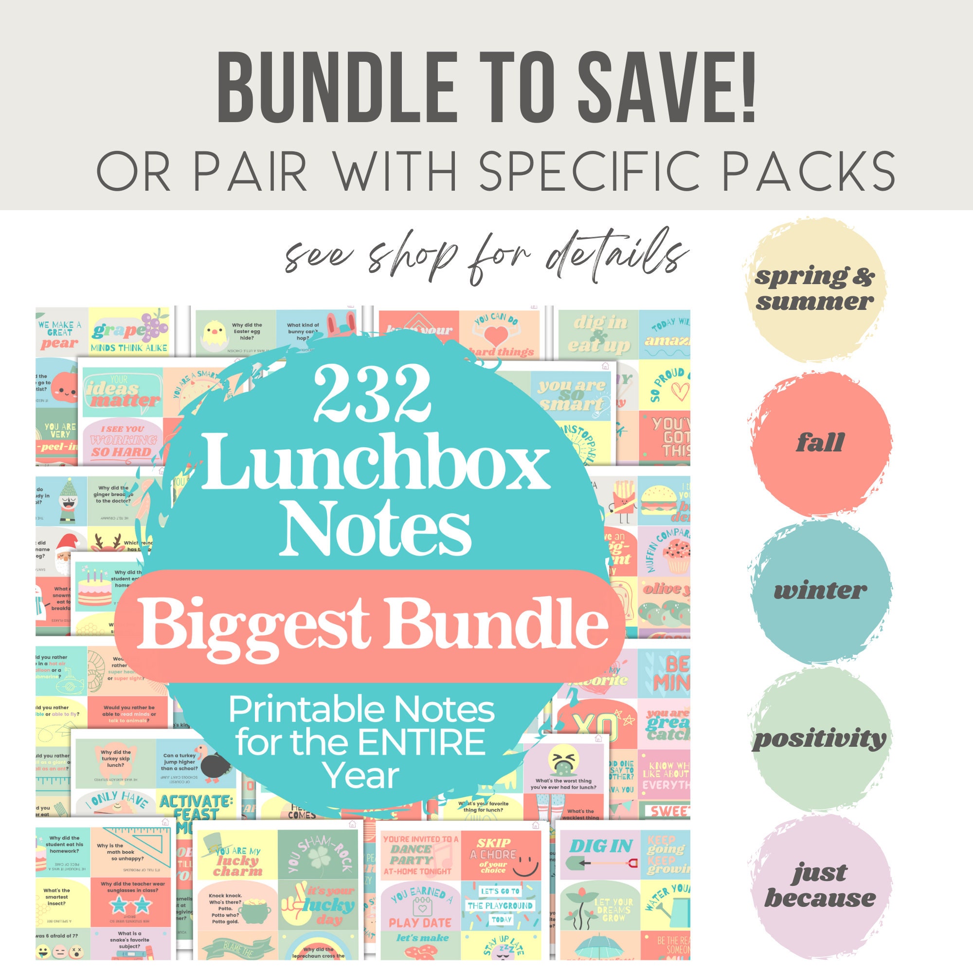 Printable Positive Affirmations Lunchbox Notes for Boys and Girls ...