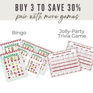 11 Printable Christmas Games for Kids for School Party or - Etsy