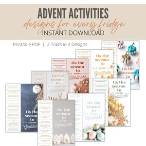 Printable Advent Activities for Kids, Fun Tear-off Christmas Activities ...