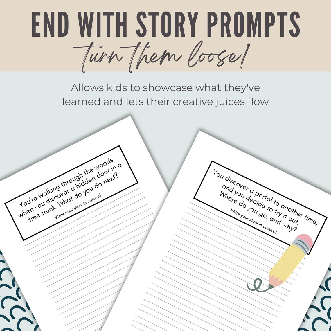 Cursive Handwriting Practice Worksheets for Kids Printable - Etsy